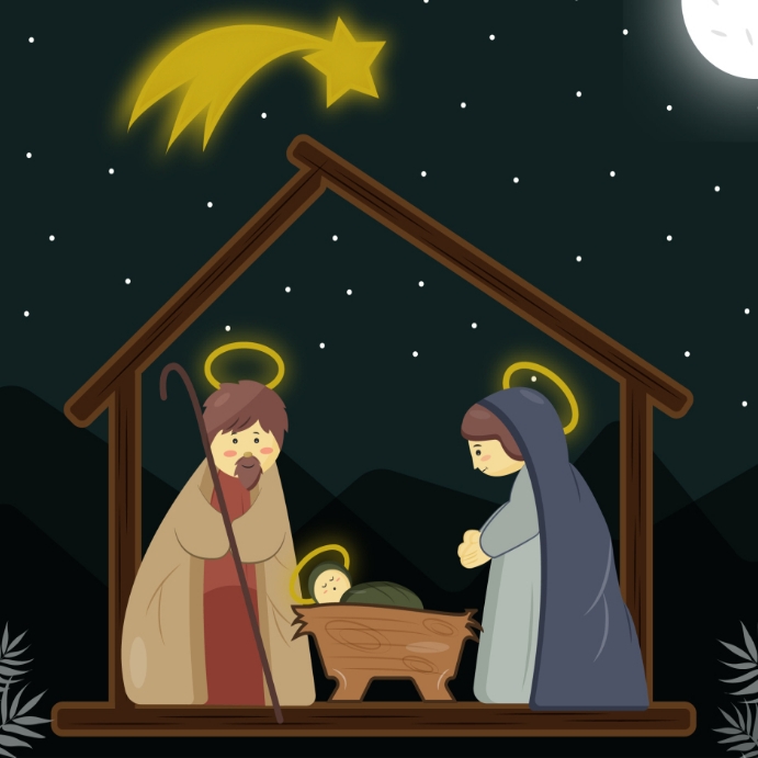 Jesus Christ baby and family poster Template | PosterMyWall