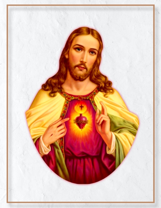 Jesus Christ blessings red poster template | PosterMyWall