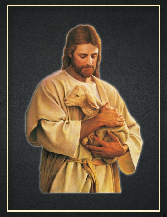 Copy of Jesus holding goat in hand poster template | PosterMyWall