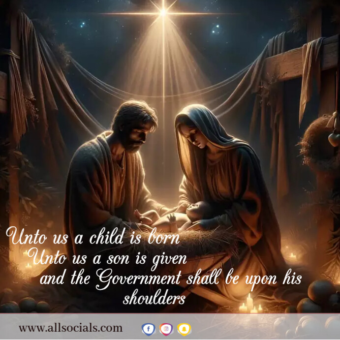 Jesus in a manger Template | PosterMyWall