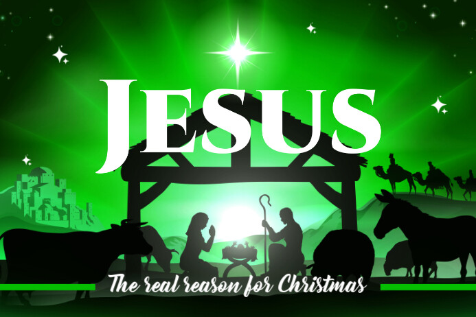 Jesus The real reason Christmas poster Template | PosterMyWall