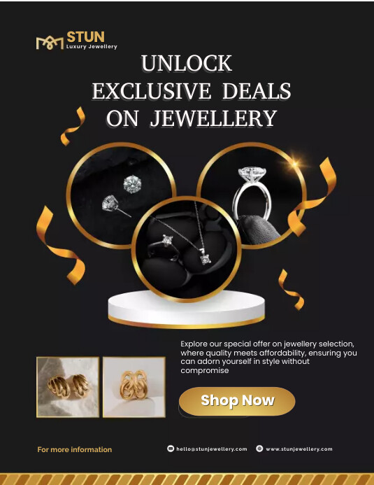 Jewellery Sale Discount Flyer Template | PosterMyWall