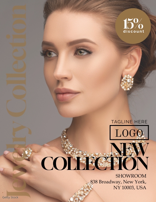 Jewelry Collection Promotion Flyer Templat | PosterMyWall