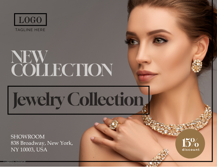 Jewelry Collection Promotion Flyer Template | PosterMyWall