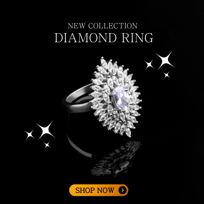 JEWELRY diamond ring BEAUTY TEMPLATE | PosterMyWall