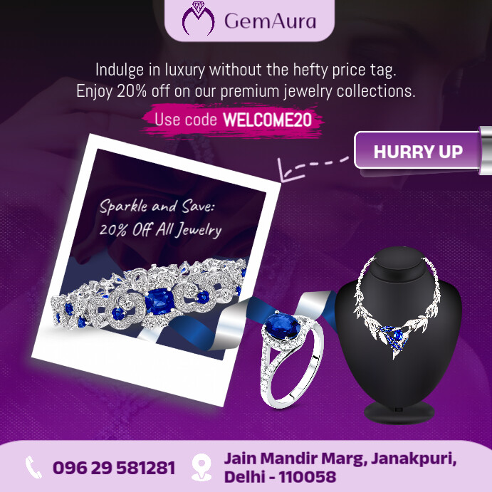 Jewelry Offer Post Design Template | PosterMyWall