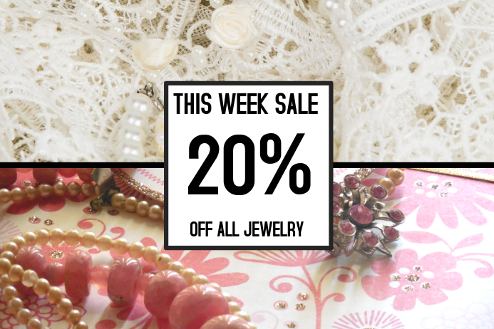 jewelry pearls sale flyer template landscape | PosterMyWall