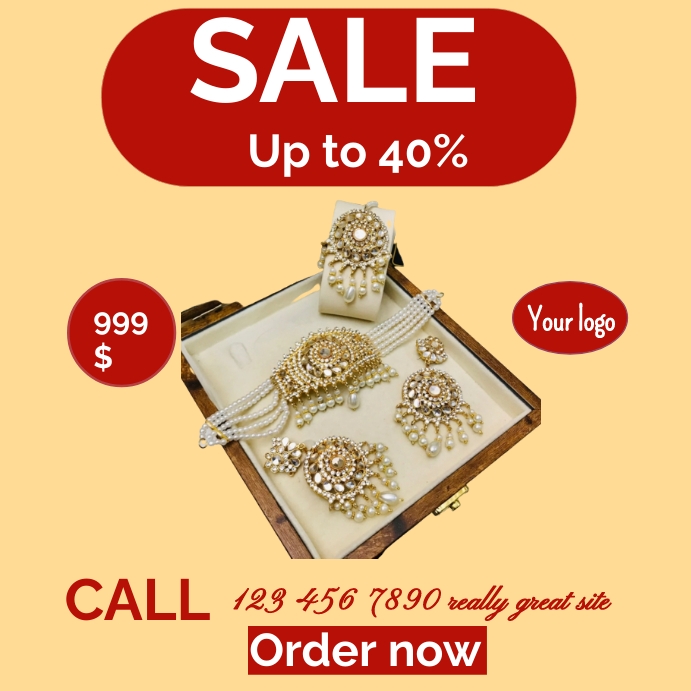 Jewelry sale offer Instagram post Template | PosterMyWall