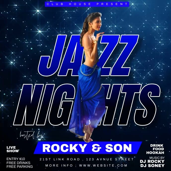 jezz night club party Template | PosterMyWall