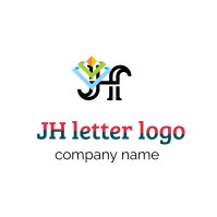JH letter company logo design template. | PosterMyWall