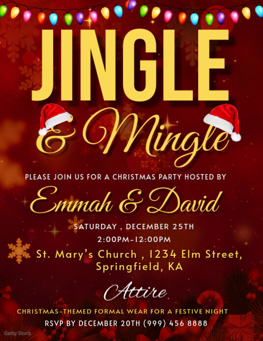 Copy of Jingle & Mingle Christmas Invitation | PosterMyWall