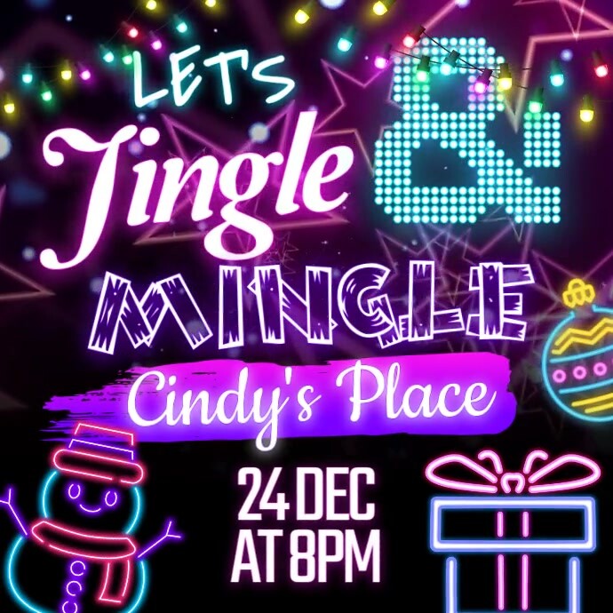 Jingle and Mingle Party Template | PosterMyWall