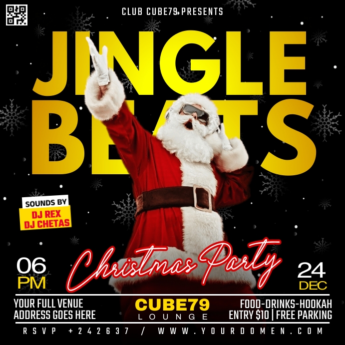 Jingle beats christmas party Template | PosterMyWall