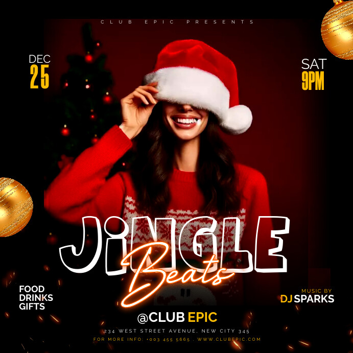Copy of Jingle beats party flyer template | PosterMyWall