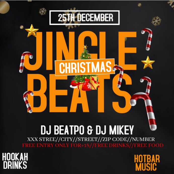 Jingle Christmas beats Template | PosterMyWall
