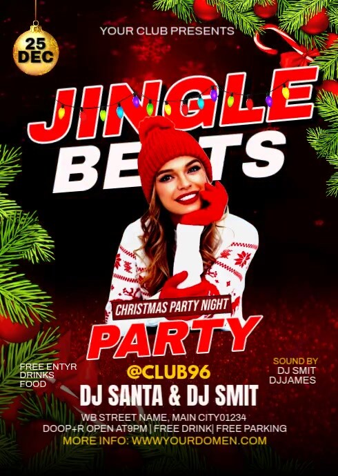 JingleBEATS Party ( Template | PosterMyWall