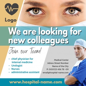 Job advertisement - medical center Template | PosterMyWall