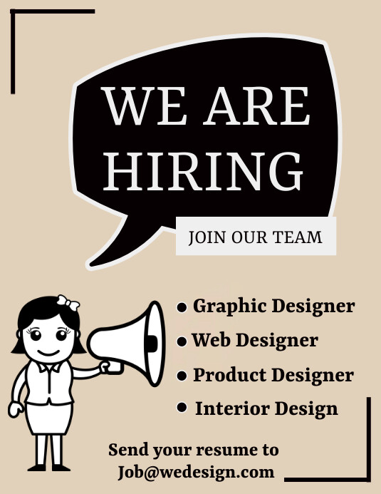 job advertisement pamflet Template | PosterMyWall