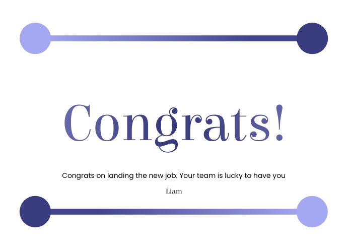 Job Congratulation Card Template | PosterMyWall