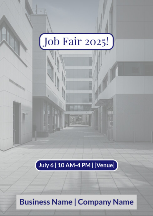 Plantilla de Job Fair Announcement A4 | PosterMyWall