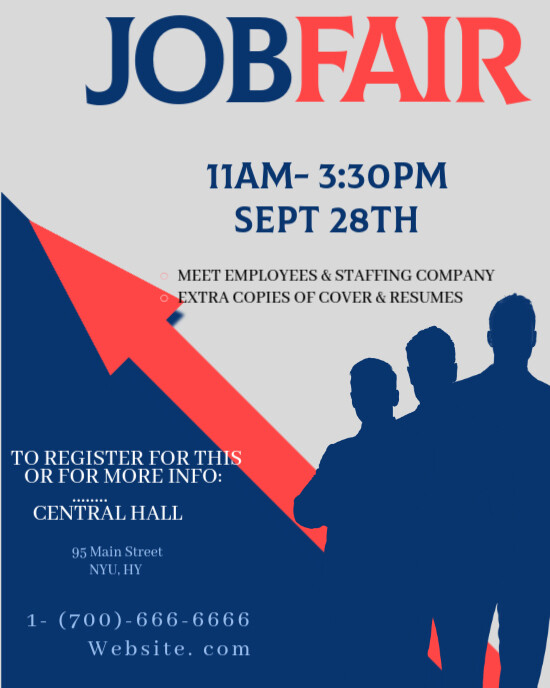 Plantilla de Job fair announcement poster design | PosterMyWall