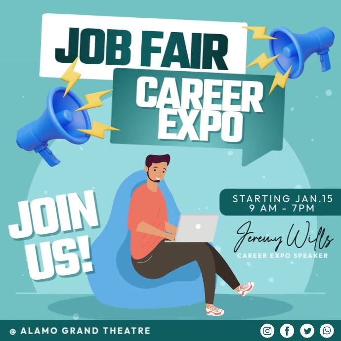 Job Fair Career Expo Event Template | PosterMyWall