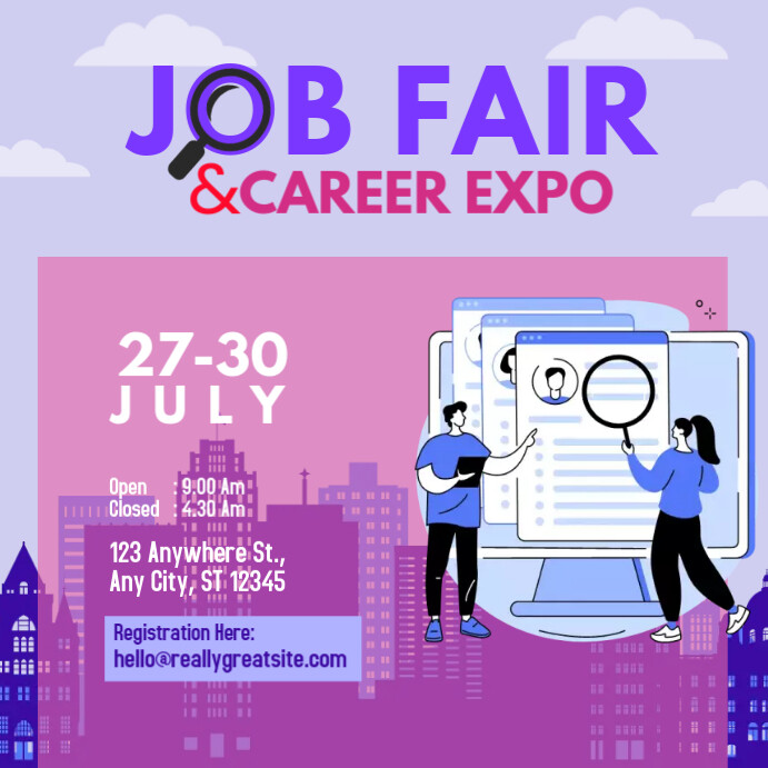 JOB FAIR EXPO Template | PosterMyWall