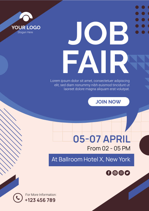 Job Fair Poster Flyer Template | PosterMyWall
