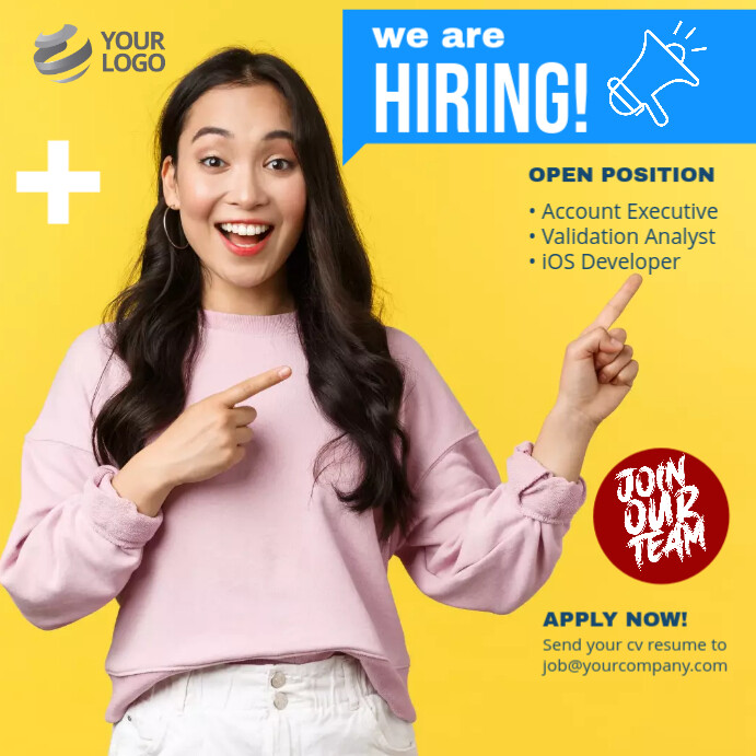 JOB HIRE Template | PosterMyWall