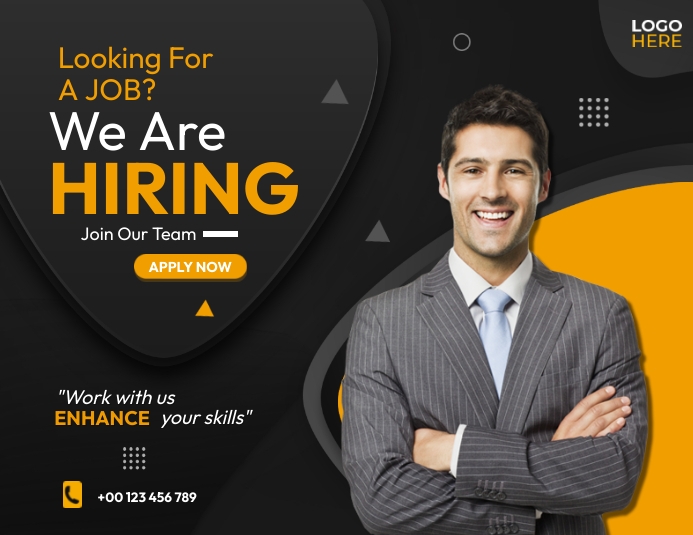 Job Hiring Ads Template | PosterMyWall