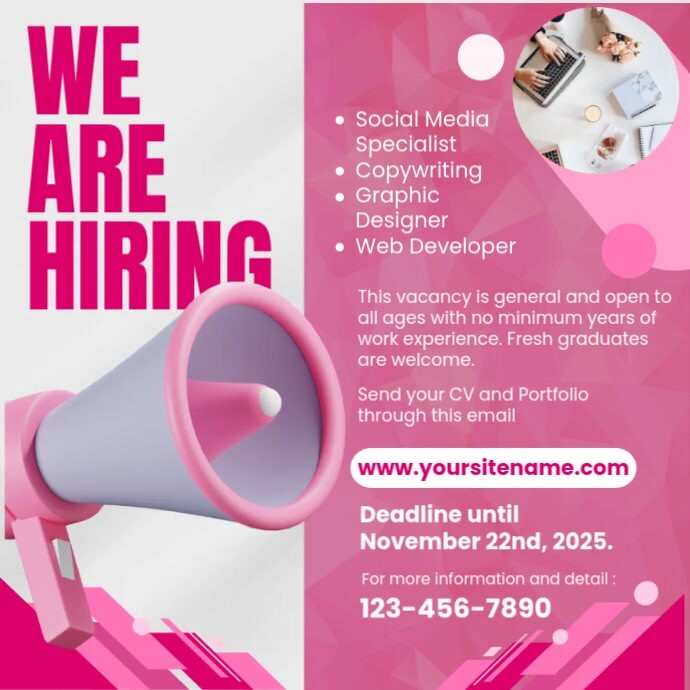 Job Hiring Ads Template | PosterMyWall