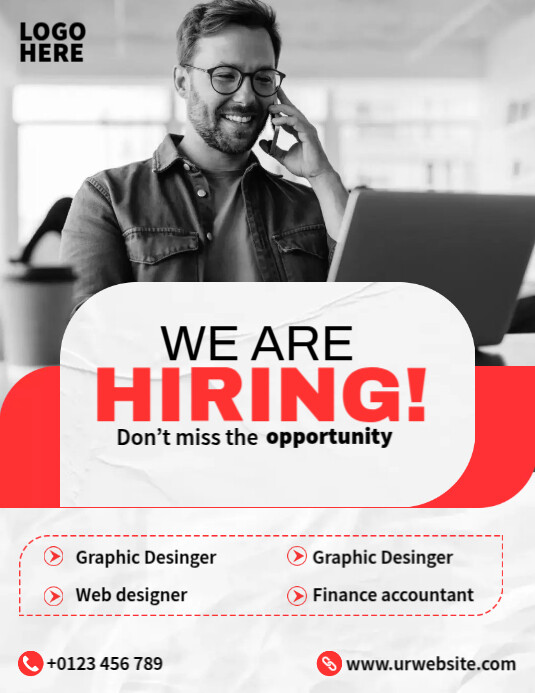 Job Hiring Ads Templat | PosterMyWall