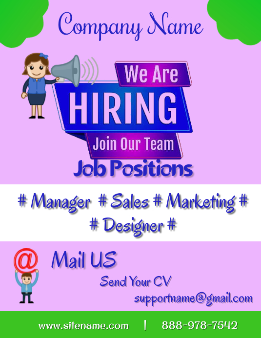 Plantilla de Empleo | PosterMyWall