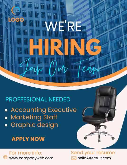 job hiring flyer Template | PosterMyWall