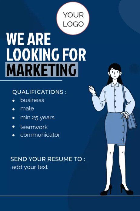 JOB HIRING HIRE LOWONGAN KERJA Template | PosterMyWall