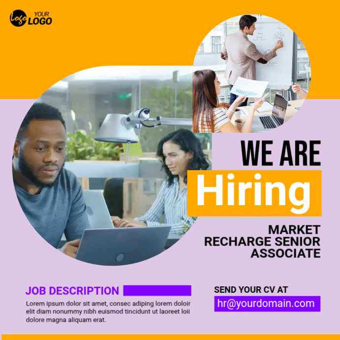 Job Hiring Instagram Post Template | PosterMyWall