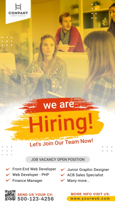 Copy of Job Hiring Instagram Story Post | PosterMyWall