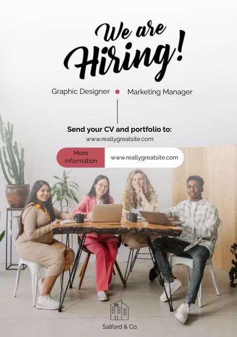 Job hiring modern advertisement poster Template | PosterMyWall