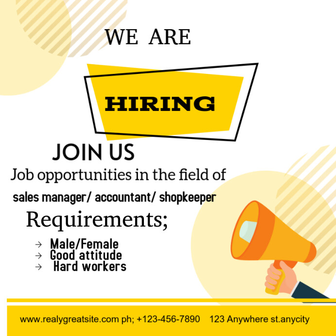 Copy of job hiring post | PosterMyWall