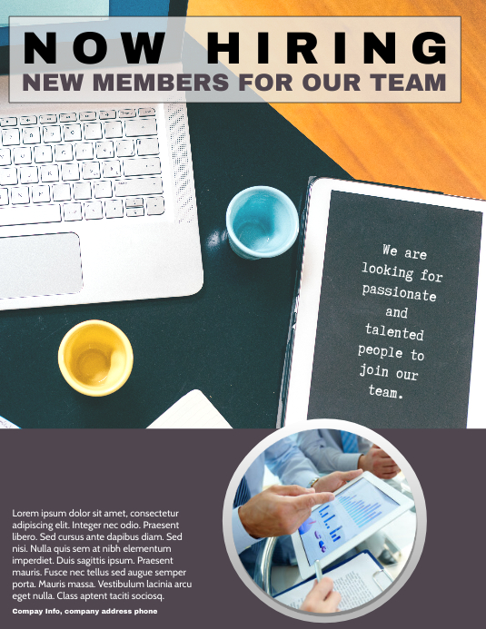 Job Hiring Poster for Technology Company Teams Template | PosterMyWall