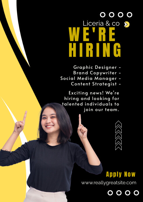 Job hiring poster template | PosterMyWall