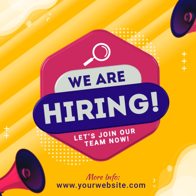 Job Hiring Social Media Banner Design Templat | PosterMyWall