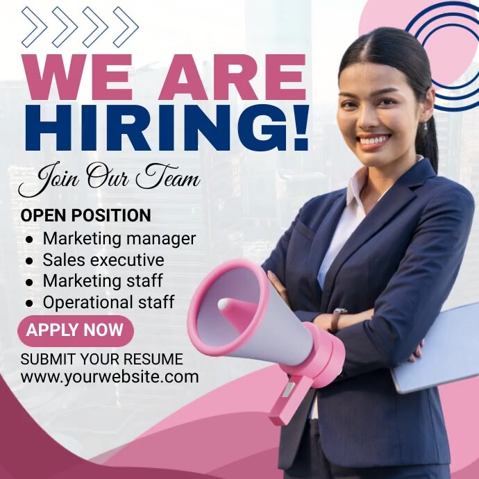 Plantilla de Job Hiring Template Ads | PosterMyWall