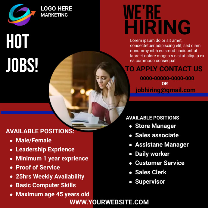 job hiring template | PosterMyWall