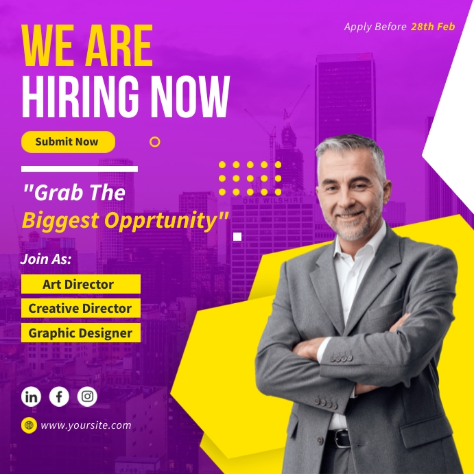 Job Hiring Template | PosterMyWall