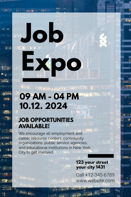 Copy of Job Opportunity expo flyer Template | PosterMyWall