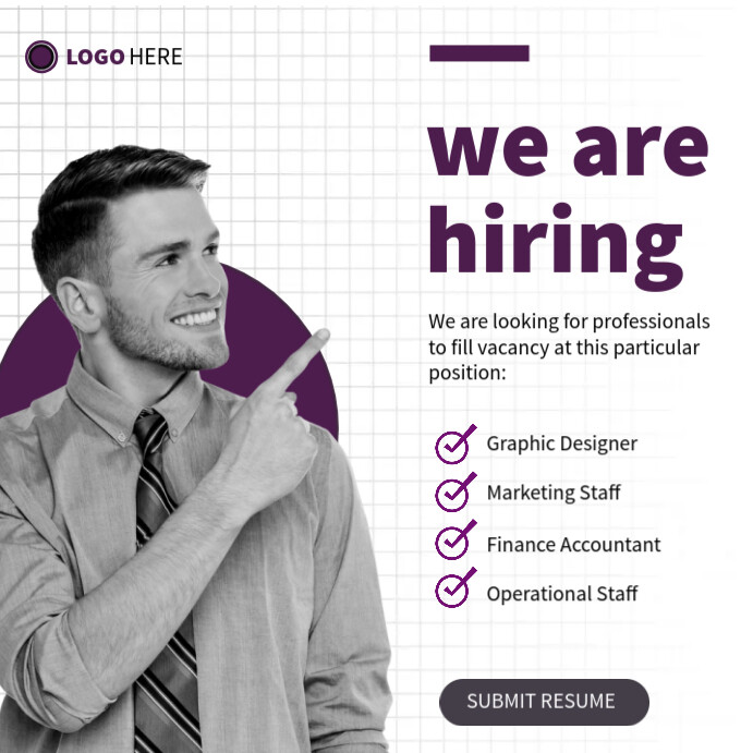 Plantilla de Job Posting ads template | PosterMyWall