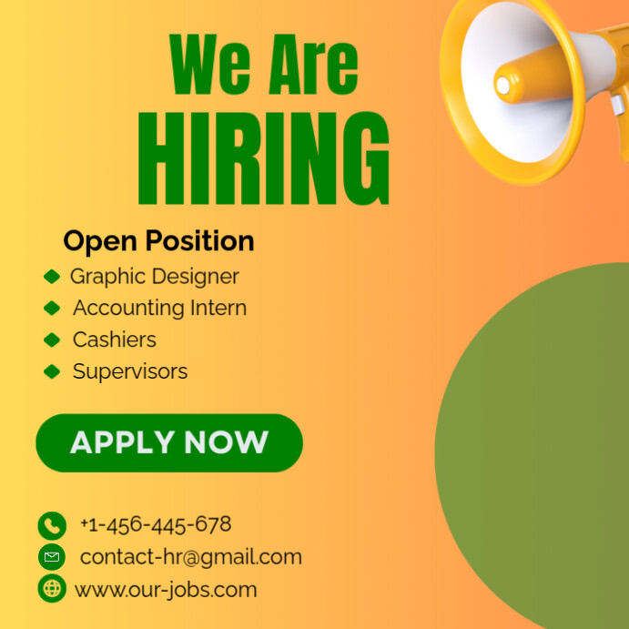 Job Recruitment Banner Template | PosterMyWall