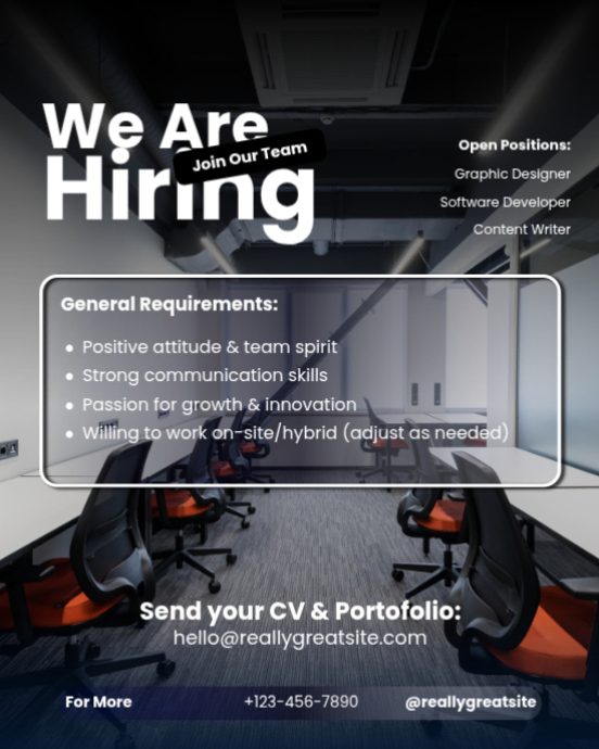 Job Recruitment Instagram Portrait Template | PosterMyWall