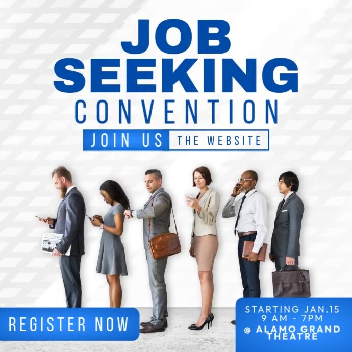 Job Seeking Convention Template | PosterMyWall